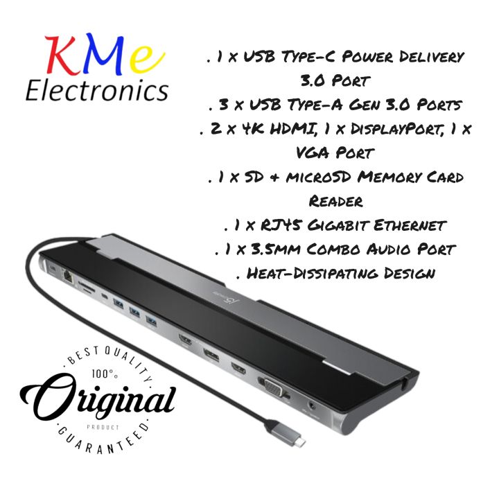 Original J5create Usb Type C Triple Display Docking Station Usb Hubs Laptop Docking Station