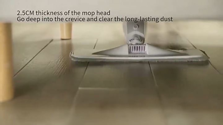 Water Spray Mop 360° Rotating Wet and Dry Dual Use Cleaning Mop Water Spraying Sweeper Carbon ...