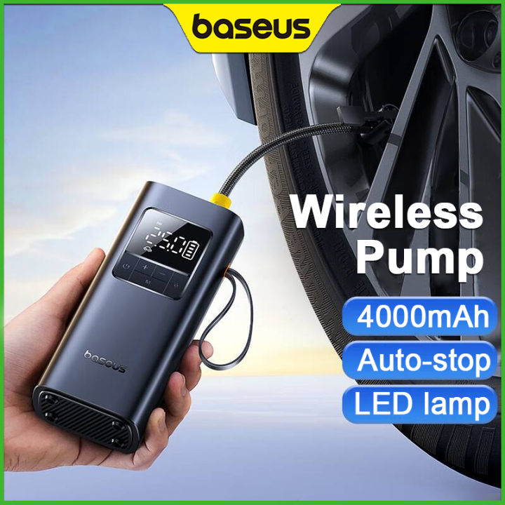 Baseus Tire Pump Inflator คอมเพรสเซอร์ชาร์จเครื่องสูบลมไร้สายปั๊มลมยาง ...