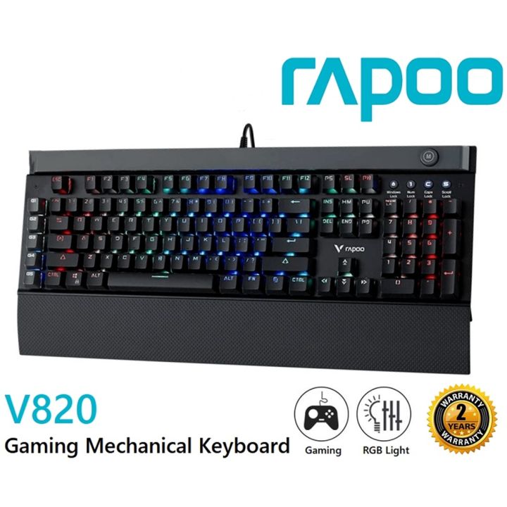 Rapoo V820 Backlit Mechanical Gaming Keyboard | Lazada