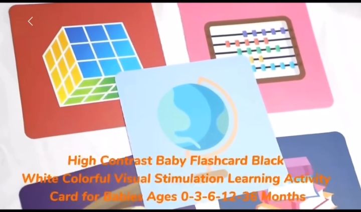 Newborn Baby Visual Stimulation Flash Cards | 4 Levels | High Contrast ...