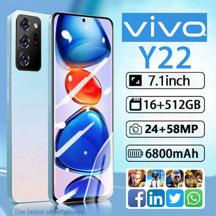 【รับประกัน 1 ปี】โทรศัพท์ มือถือ 2024 VIV0 Y22 5G 16GB RAM + 512GB ROM ...