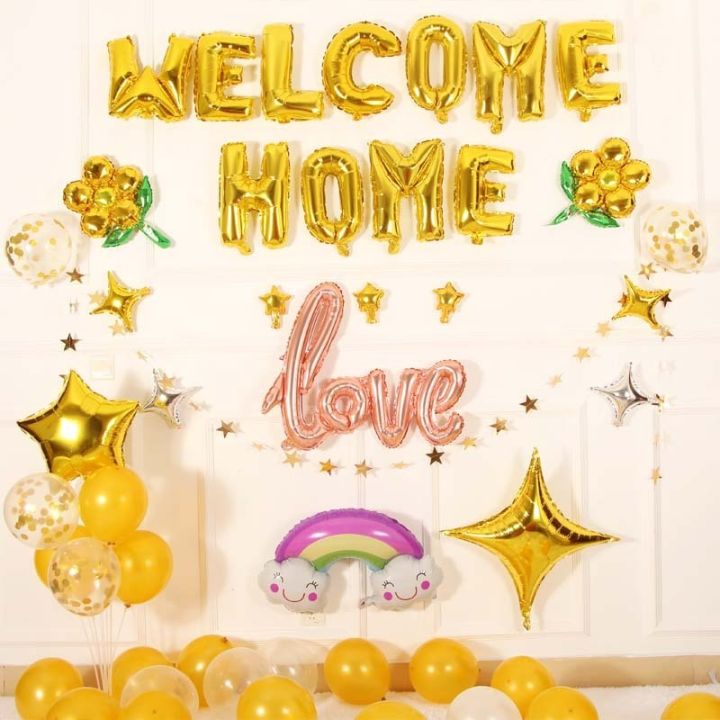 Creative Welcome Home Welcome Home Decoration Balloon Set Kindergarten ...