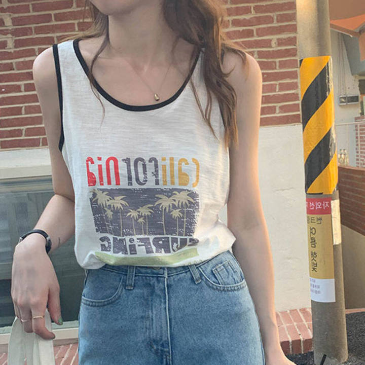 IELGY female American style cartoon vest top with suspenders on the ...