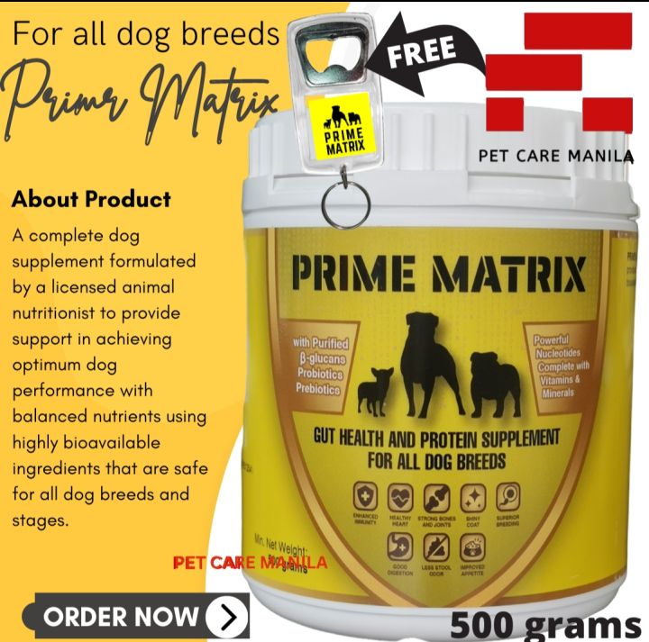 PRIME MATRIX Gut Health and Protein Supplement for All Dog Breeds (3 ...