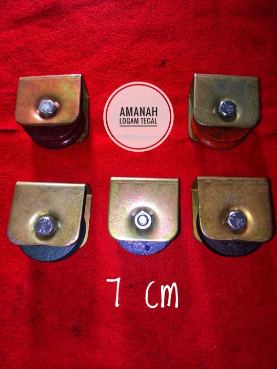 roda pagar besi lebur 7 cm catok rumah roda chrome plating | Lazada ...