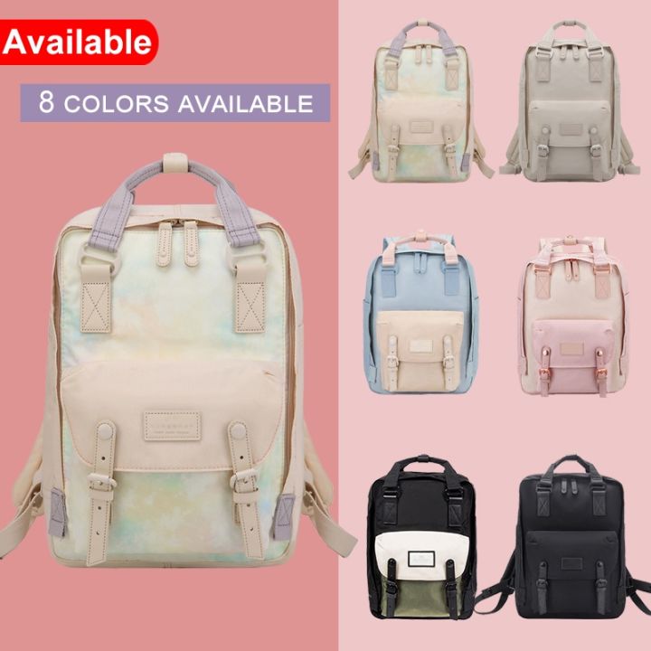 Women Korean Doughnut Macaroon Backpack Student School Bag Waterproof ...