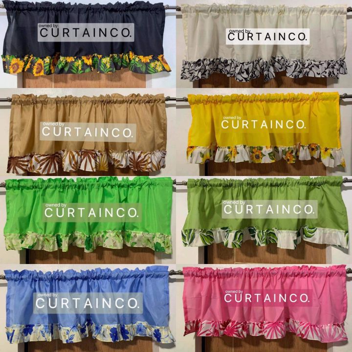 PLAIN VALANCE WITH PRINTED RUFFLES | Lazada PH