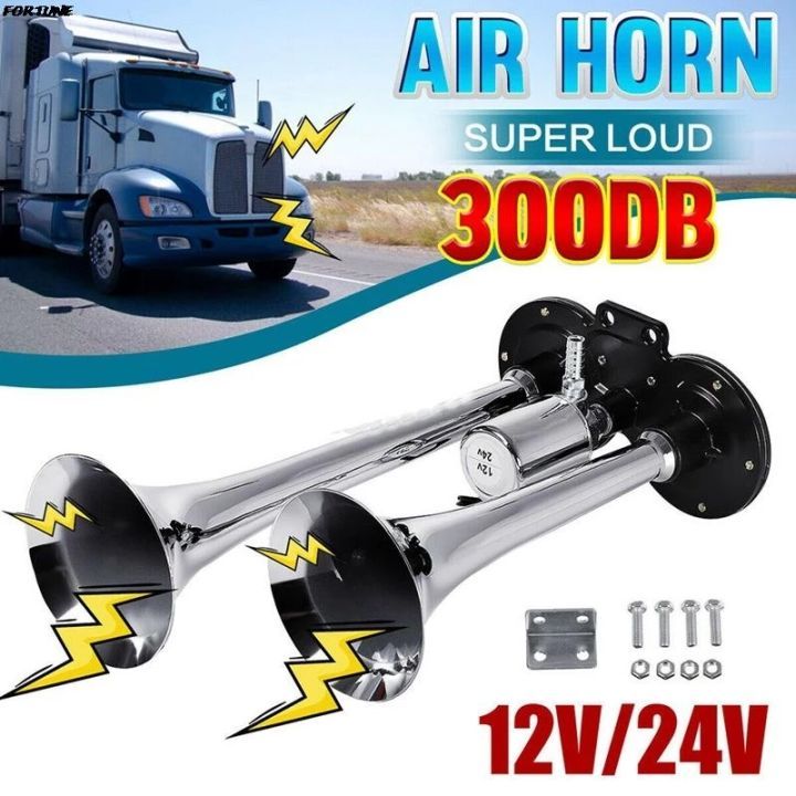 🔝Original+24hours delivery 300DB Car Horn Super Loud 12V/24V Dual ...