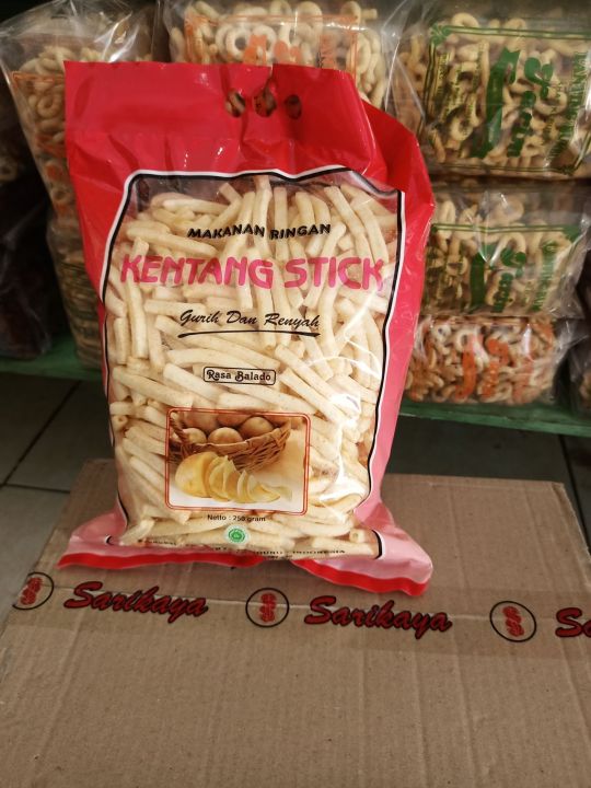 250 GRAM STICK KENTANG ASLI KENTANG STICK JAJANAN SEDAP ASLI STICK ...
