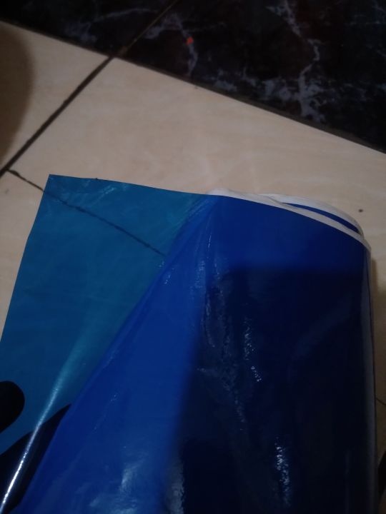 CUTTING STICKER BIRU TRANSPARAN SKOTLET PENUTUP LAMPU MIKA MOTOR/MOBIL ...