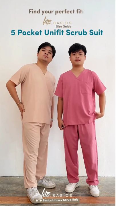 5 Pocket Unifit Scrub Suit (Unisex) | HTP Basics Scrub Suit | Medical ...