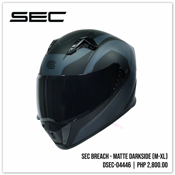 sec breach fullface dual visor helmet with FREE SMOKE LENS | Lazada PH