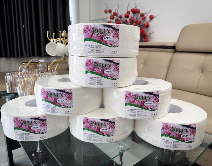 Giấy vệ sinh cuộn công nghiệp Queen Roro | Lazada.vn
