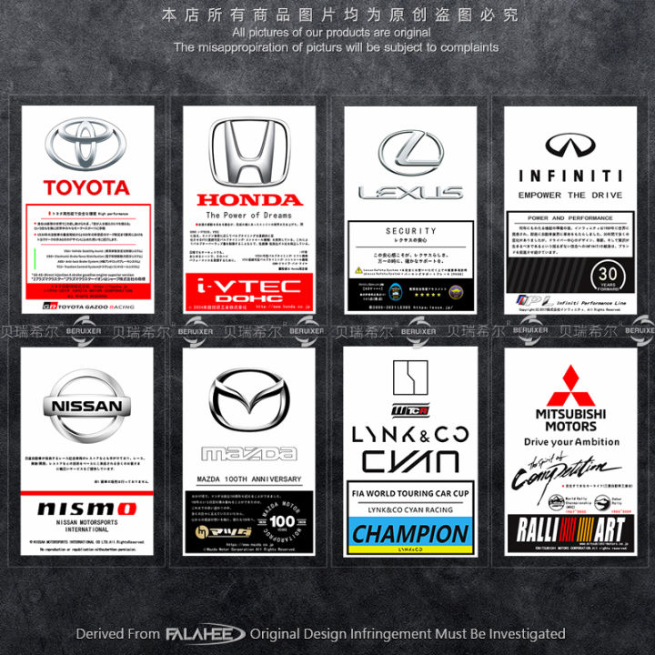 JDM Car Decal Static Cling Windshield Decoration Sticker for BMW Audi ...