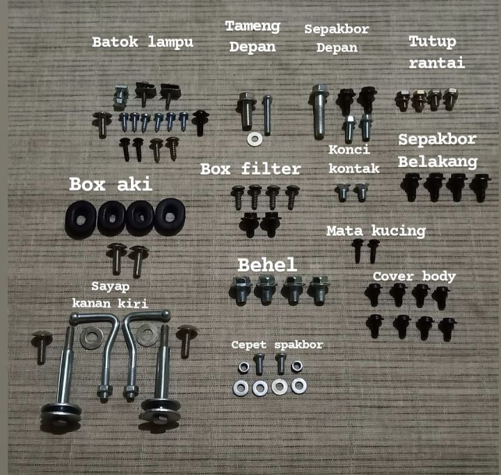 baut lengkap fullbody honda astrea grand legenda bulusa impressa ...