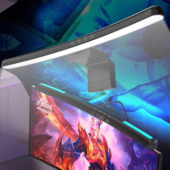 Led Monitor Lights Bar RGB Stepless Dimming Background Atmosphere Desk ...