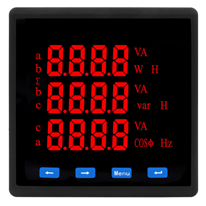 Three Phase LED Digital Energy Voltage Frequency RS485 Multi-functon Watt Hour Panel Meter ...