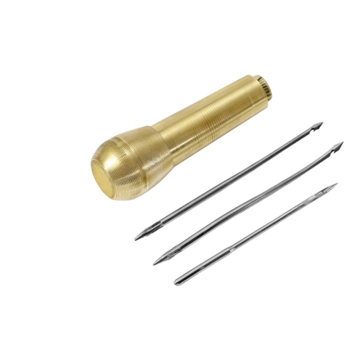 Boloni ชุดเย็บผ้า DIY เข็มเย็บผ้าทองเหลือง 3 เข็ม เครื่องมือซ่อมรองเท้า ...