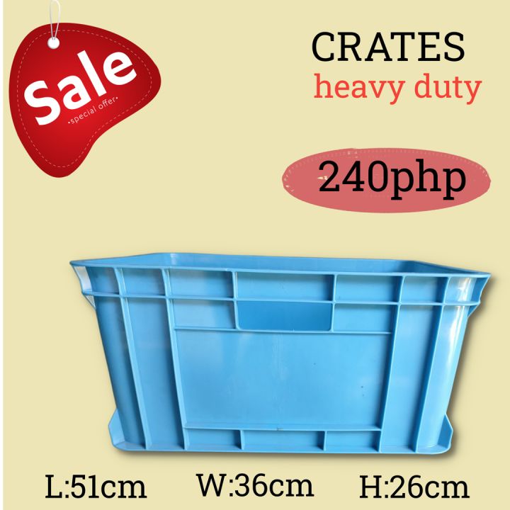 crate,storage box,heavy duty crate, close base crate, | Lazada PH