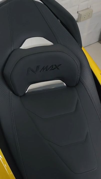 KNO Nmax v1 v2 Executive Camel Back Seat Suede And Leather With Chrome Finish Embroid Logo Anti ...