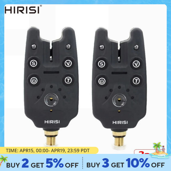 Hirisi อุปกรณ์ตกปลาคาร์พ2ชิ้น, อุปกรณ์ตกปลา B1101ควบคุมความไวต่อเสียง ...