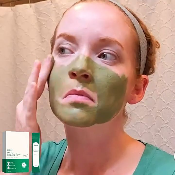 OUHOE มาร์คหน้า ครีมมาร์คหน้า Green Tea Vitamin Cleaning Facial Mask ...