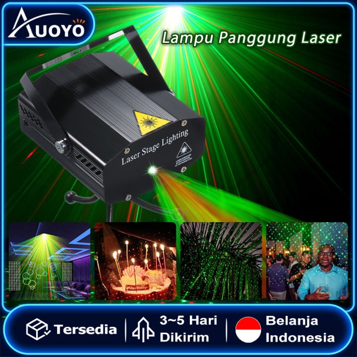 Auoyo Lampu Disco Laser Lampu Sorot Panggung Mini Laser Stage Lighting ...