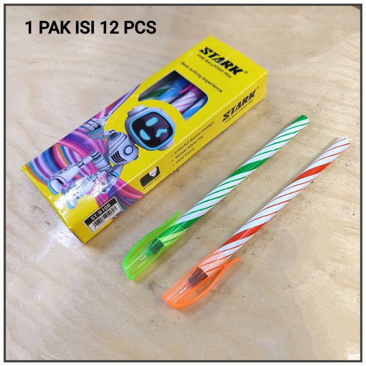 1 Pak Pulpen Stark Isi 12 Pcs | Lazada Indonesia