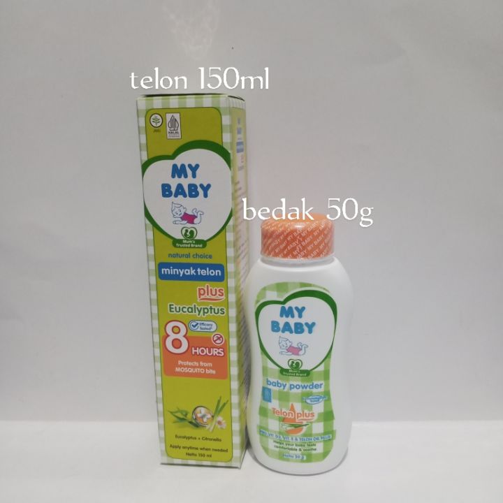 MY BABY Paket Hemat Telon 90 ML + My Baby Powder 90g | Lazada Indonesia