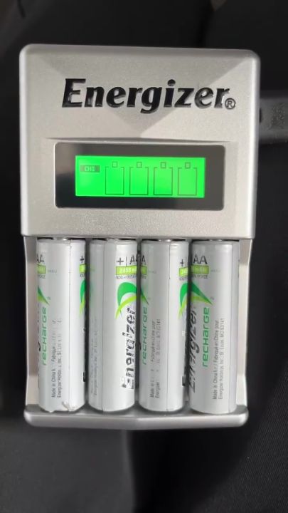 Energizer AA/AAA NiMH rechargeable battery + 4 Slots LCD Display Smart ...