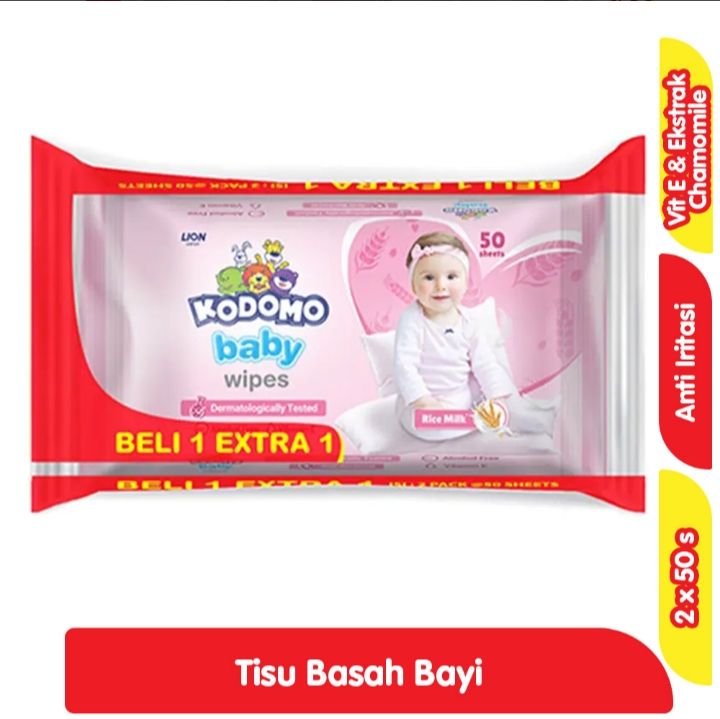 Kodomo Tisu Basah Bayi Rice Milk 2 x 50 s | Lazada Indonesia