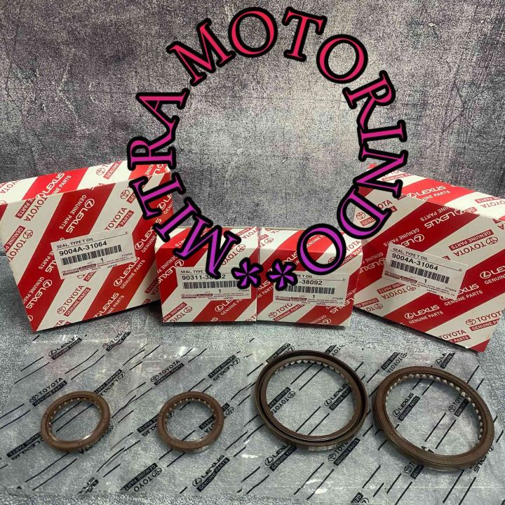 Paket Seal Kruk As/Seal Crankshaft Depan/Belakang 1Set Agya,Ayla 9004A ...