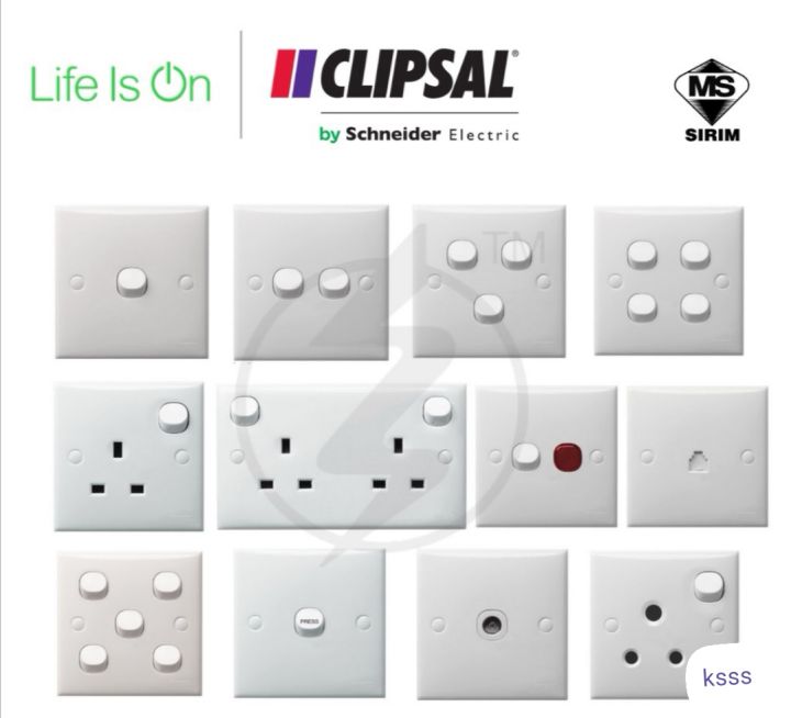 SCHNEIDER CLIPSAL SERIES SWITCH SOCKET 13A/2GANG.. | Lazada