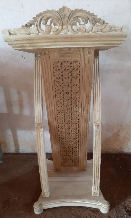 Podium Panggung Pidato Kayu Jati Ukiran Tangan 70 Cm X 35 Cm X Tinggi ...