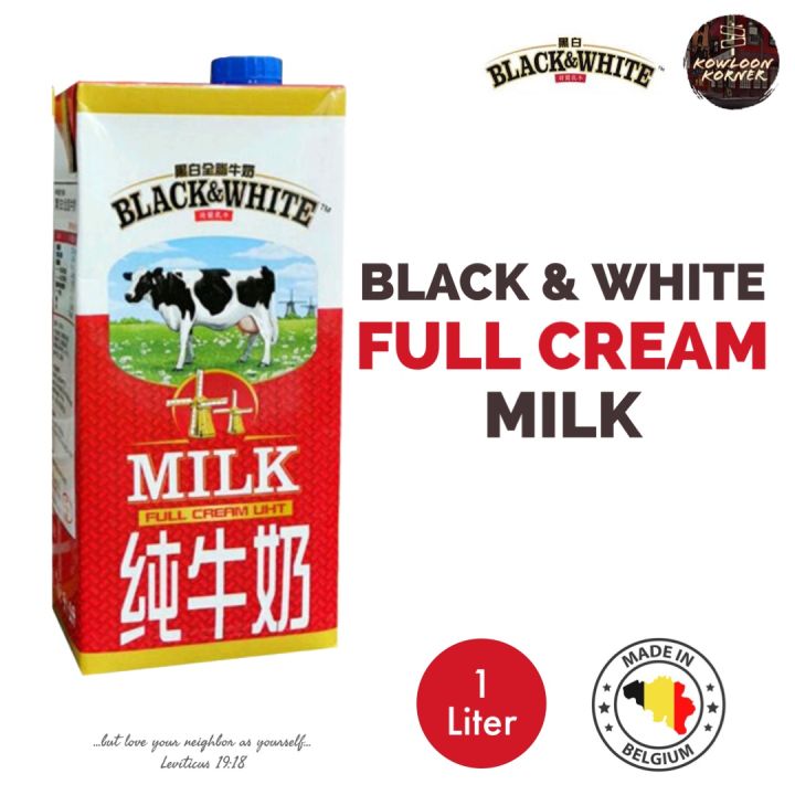 [Belgium] Black & White Pure Full Cream Milk 3.50% 1L Fresh Milk ...