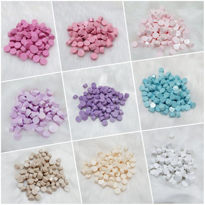 50/10 pcs Octagon Wax Sealing Beads Pastel Color | Lazada PH
