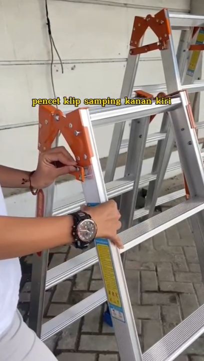 Tangga 2 M, Dua Fungsi Meter/Tangga Lipat/Tangga Aluminium/Tangga ...