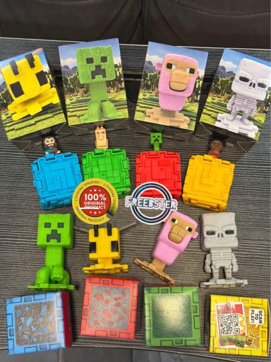 [100% Original] A Minecraft Movie McDonalds Toys (Minecraft Happy Meal ...