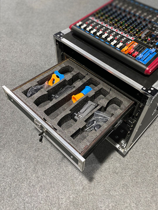 19-Inch 2U Drawer Wireless Microphone Drawer with Lock Flight Case ...