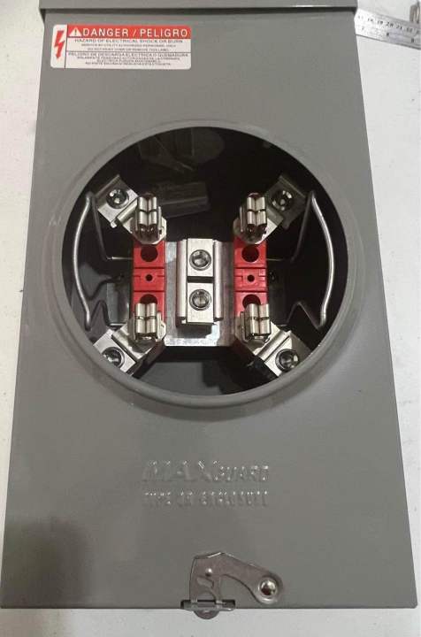 Meter Base 4 Jaws, 200amps, 600Volts heavy duty, 2" hub ( use for 1 ...