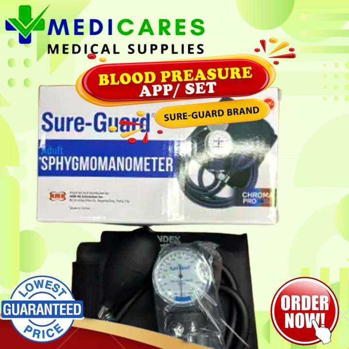Blood pressure / Bp manual ( Sureguard ) sphygmomanometer / stethoscope ...