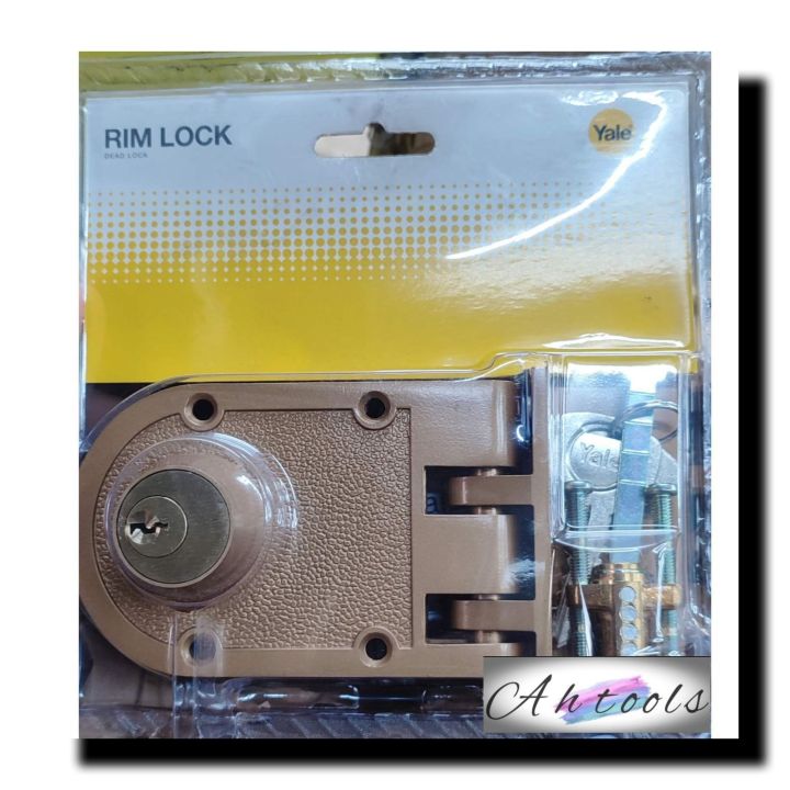 YALE SLIDING DOOR LOCK #198 1/4 GL (GOLD FINISH) Double cylinder ...