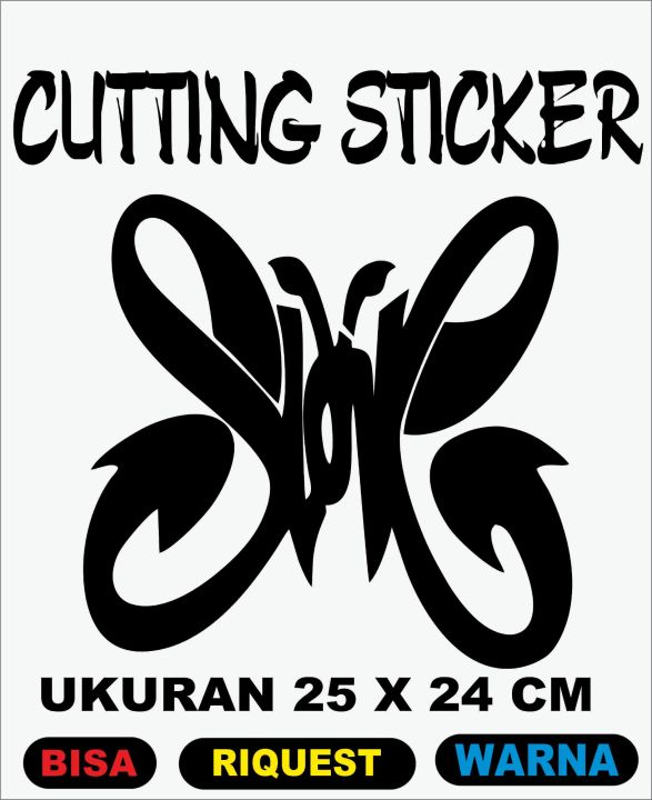 CUTTING STICKER LOGO SLANK STICKER TEMPELAN KACA ATAU BODI KENDARAAN ...
