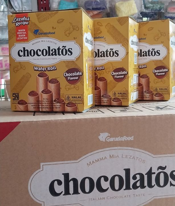 Cocolatos wafer Roll garuda food 1box chocolatos | Lazada Indonesia