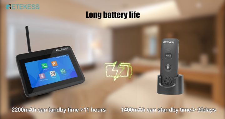 RETEKESS TD125 Wireless Pager System Two Way Intercom 7 Inch Voice ...