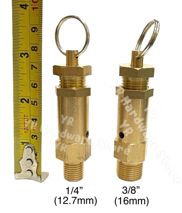Compressor Safety Valve 1/4” & 3/8” BSPT Compressor Pressure Relief ...