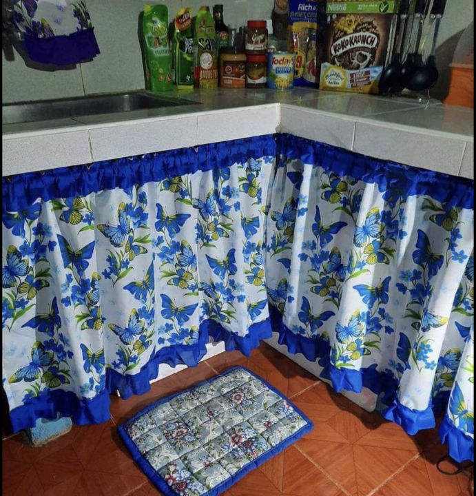 Lababo Curtain / Kitchen Sink Curtain / Half Curtain 60x30 SWIPE FOR ...