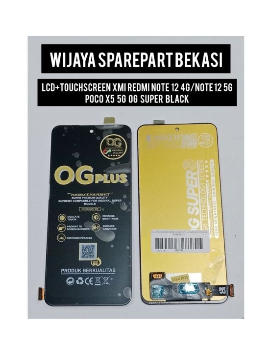 LCD+TOUCHSCREEN XIAOMI REDMI NOTE 12 4G/NOTE 12 5G/POCO X5 5G OG SUPER ...