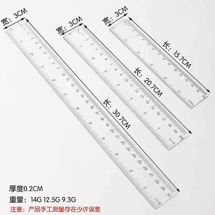 HALF WHITE PLASTIC RULER / PLASTIC RULER - 15CM / 20CM / 30CM | Lazada